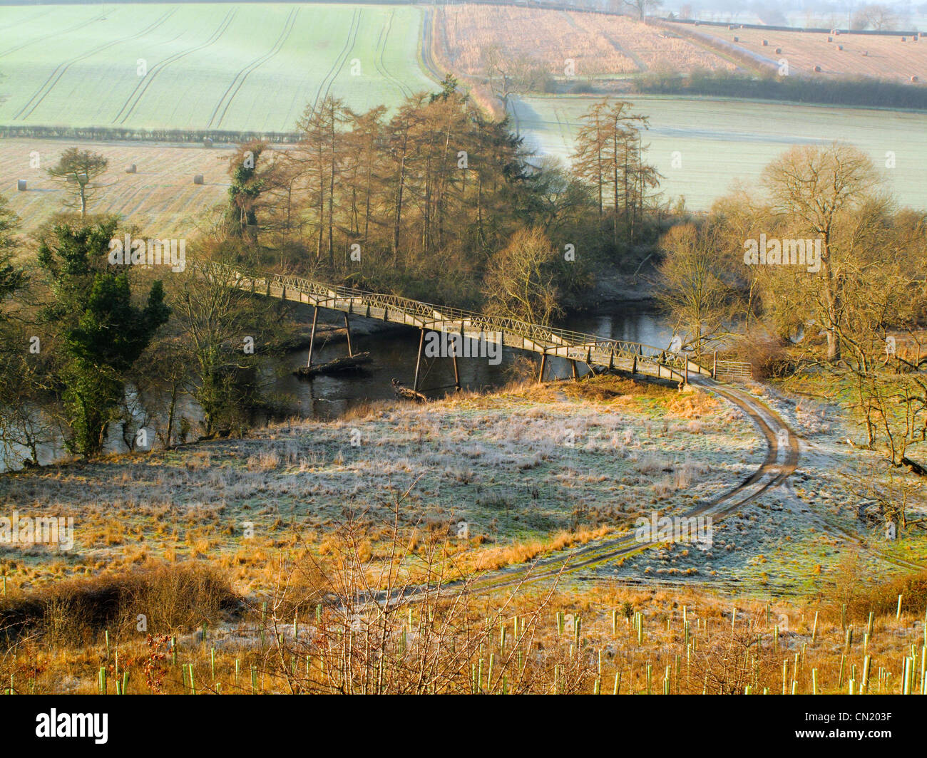 Girsby bridge carrying the Teesdale Way over the River Tees near ...