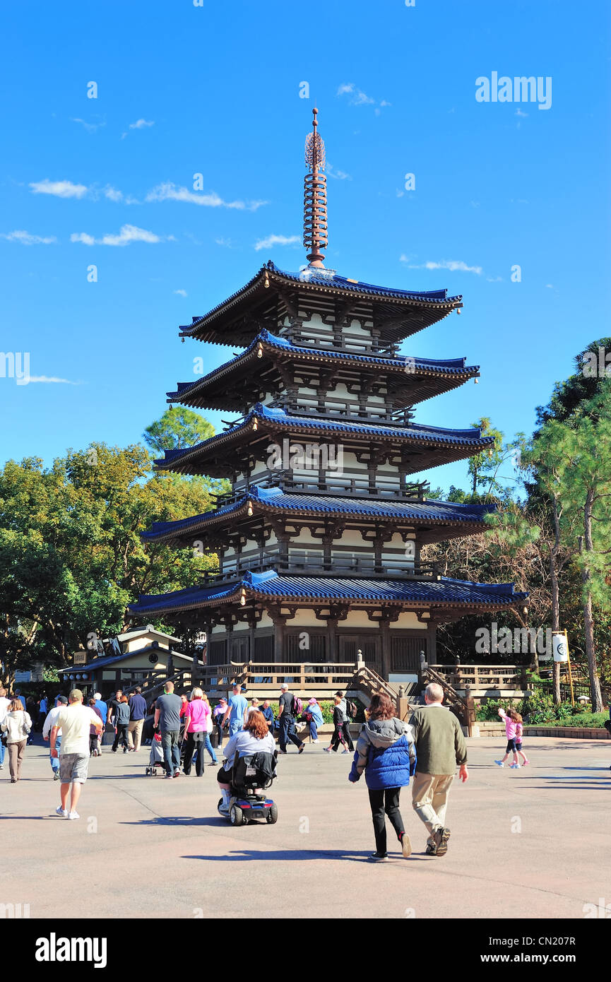 Disney Epcot Japanese style architecture Stock Photo - Alamy
