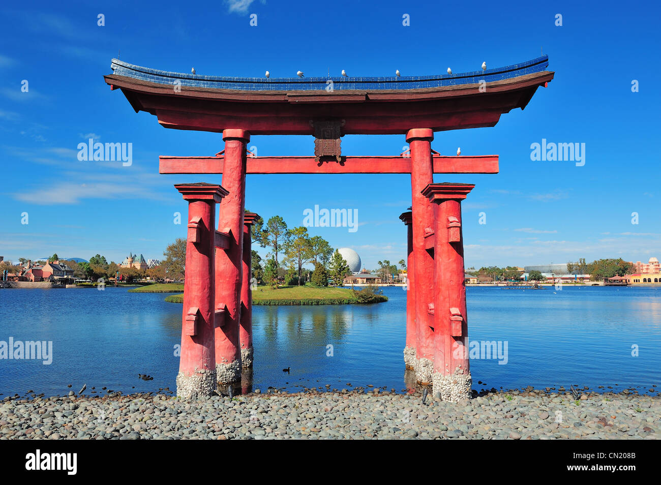 isney Epcot Japanese style architecture Stock Photo - Alamy