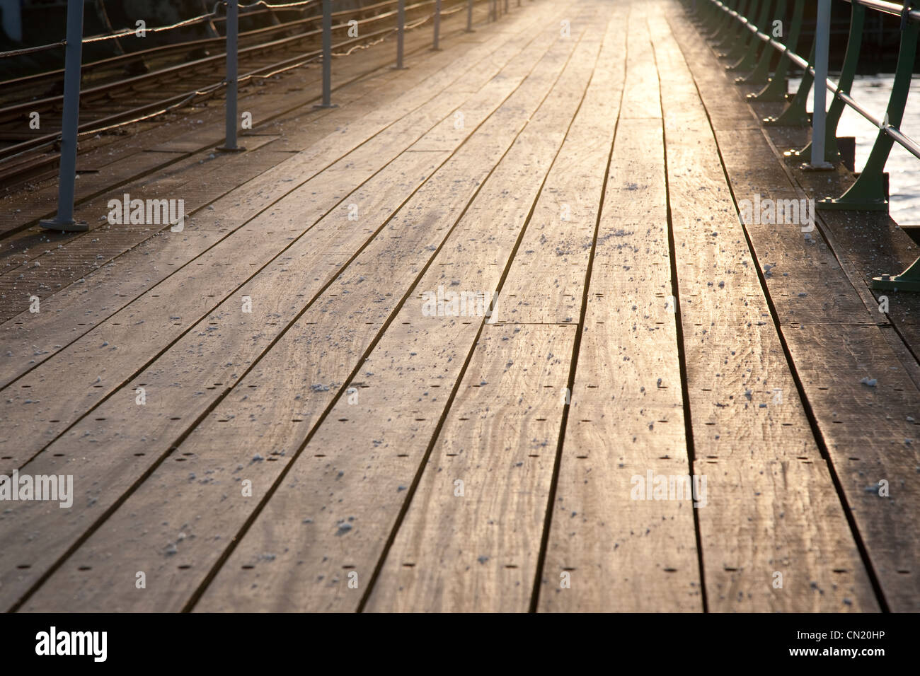 Wooden Pier Boards in Evening Sunlight, Line, Pattern Stock Photo - Alamy