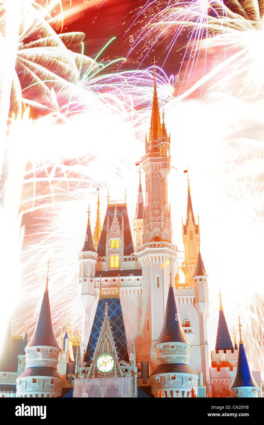 Disney Castle Fireworks Wallpaper