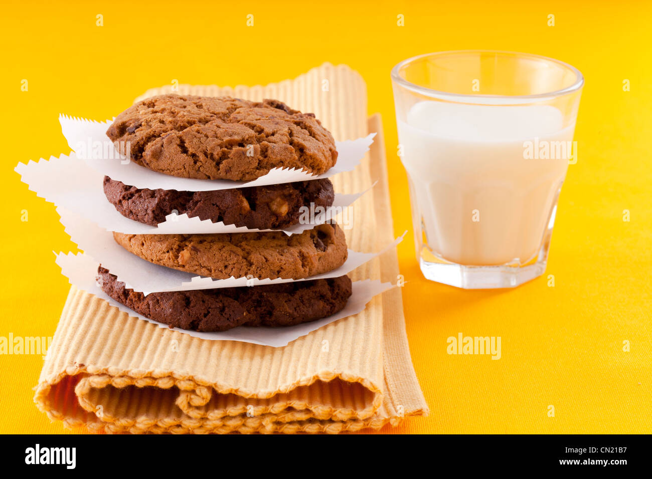 Milk with cookies Stock Photo - Alamy