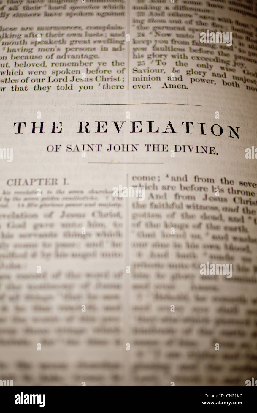 The Revelation of Saint John The Divine Bible Heading Stock Photo - Alamy