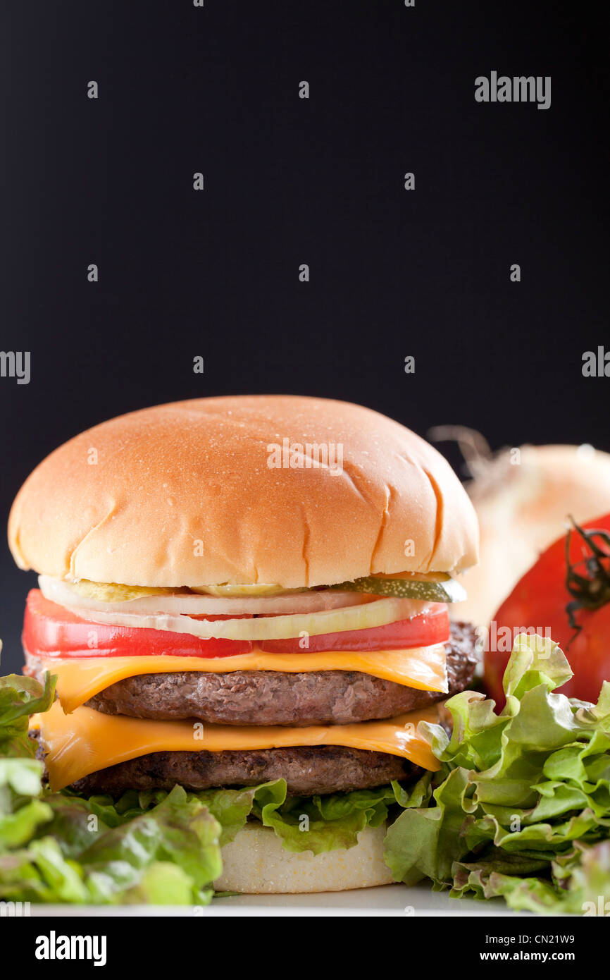 Burger cheese inside close hi-res stock photography and images - Alamy