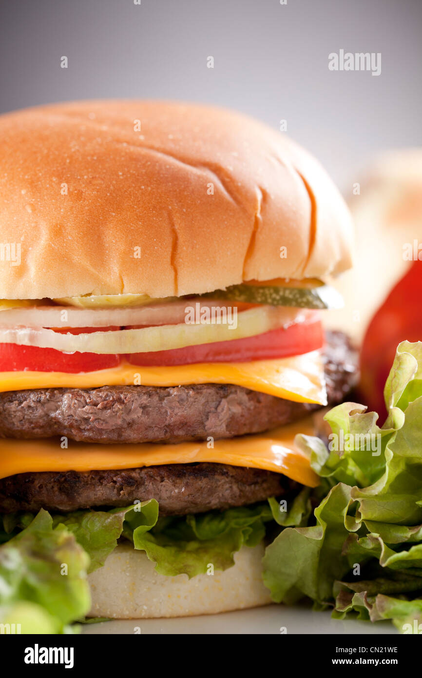 Burger cheese inside close hi-res stock photography and images - Alamy