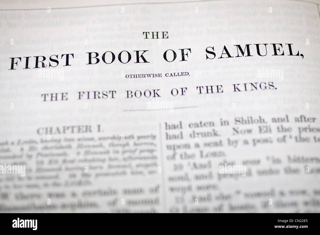 First Book of Samuel Bible heading Stock Photo - Alamy