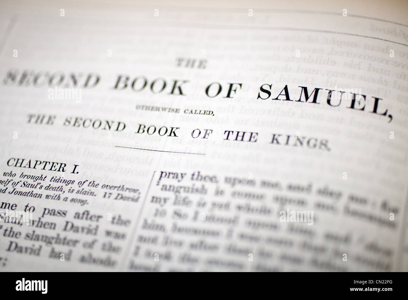 Book of samuel hi-res stock photography and images - Alamy