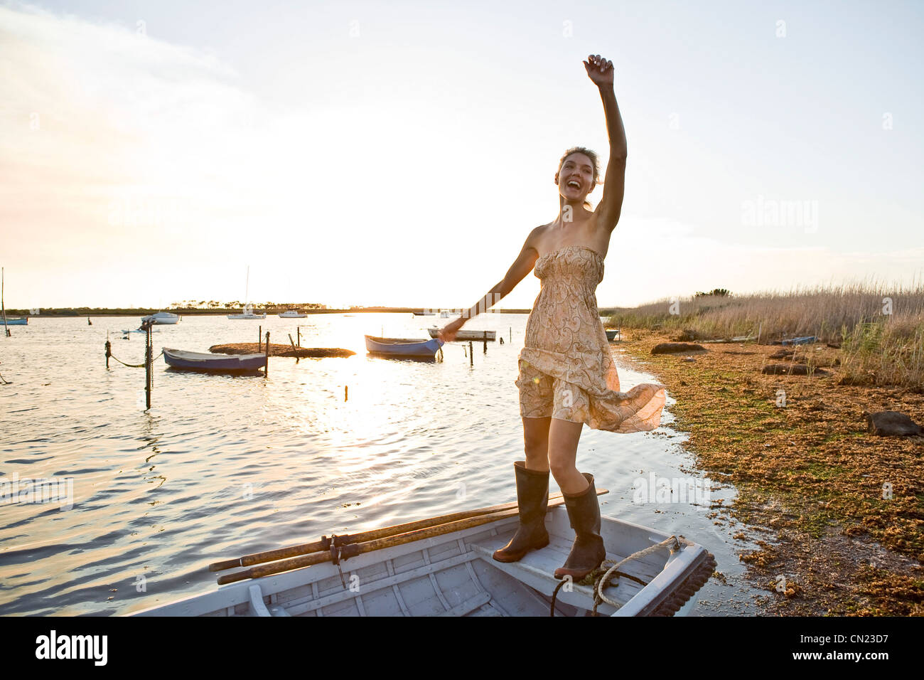 Balancing on boat hi-res stock photography and images - Alamy