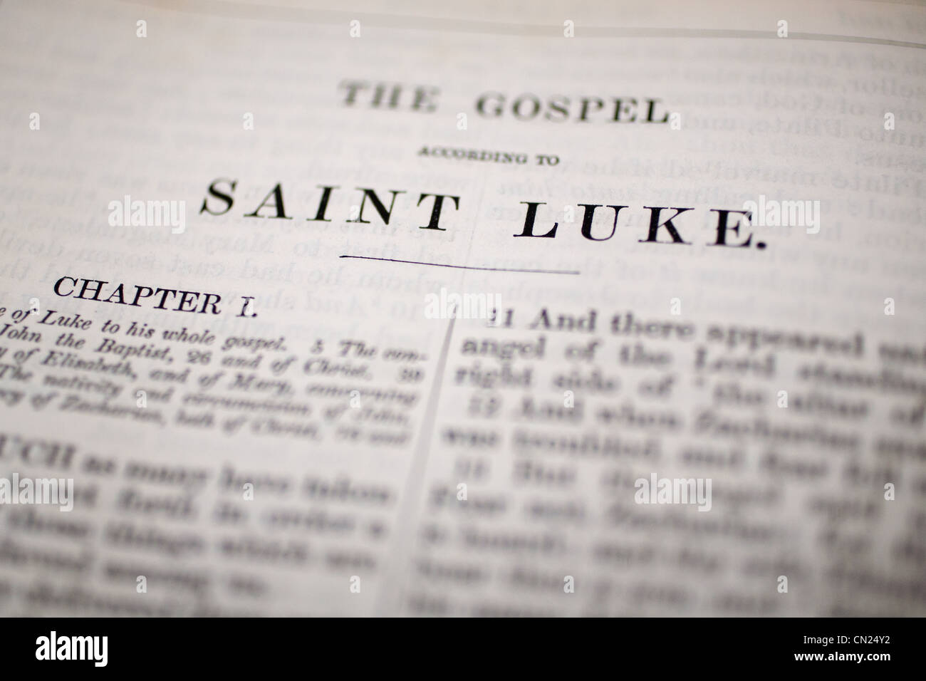 Gospel luke chapter hi-res stock photography and images - Alamy