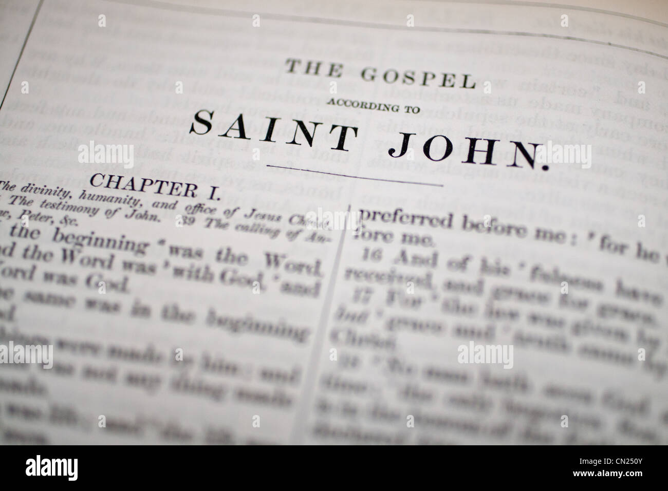 Gospel of john bible hi-res stock photography and images - Alamy