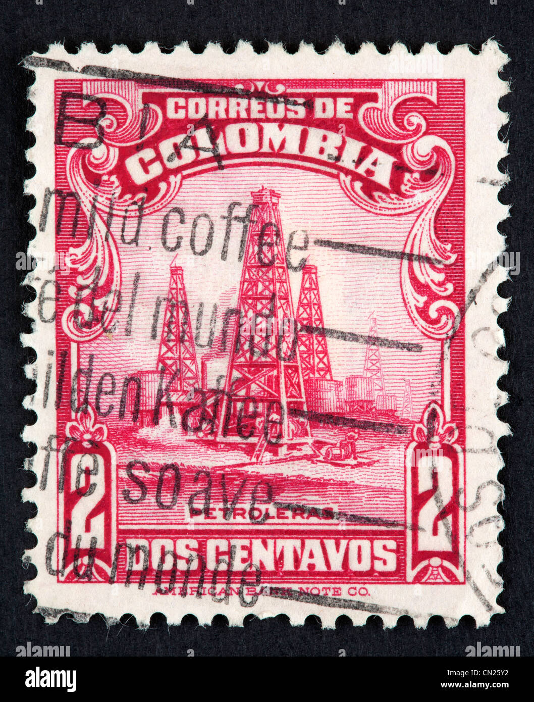 Colombia postage stamp hi-res stock photography and images - Alamy