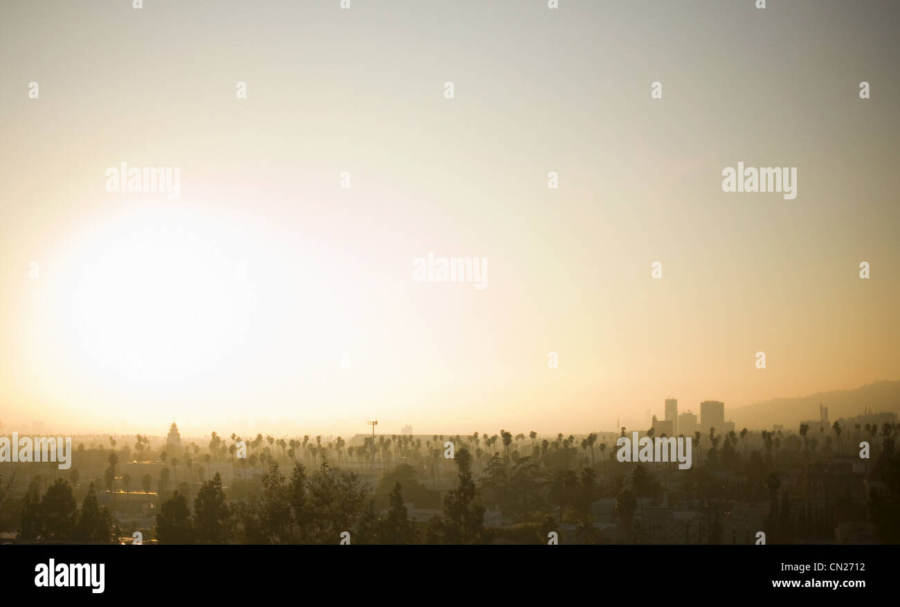 Los angeles sunset over city hi-res stock photography and images - Alamy