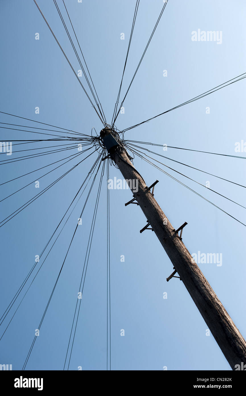 Telephone pole steps hi-res stock photography and images - Alamy