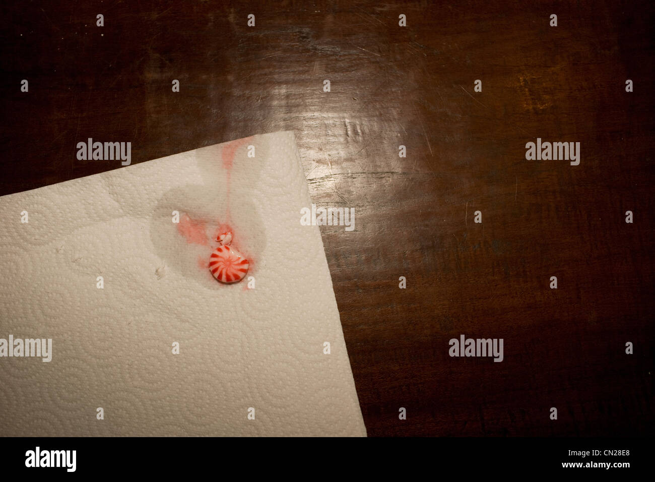 Piece of dirty kitchen roll Stock Photo - Alamy