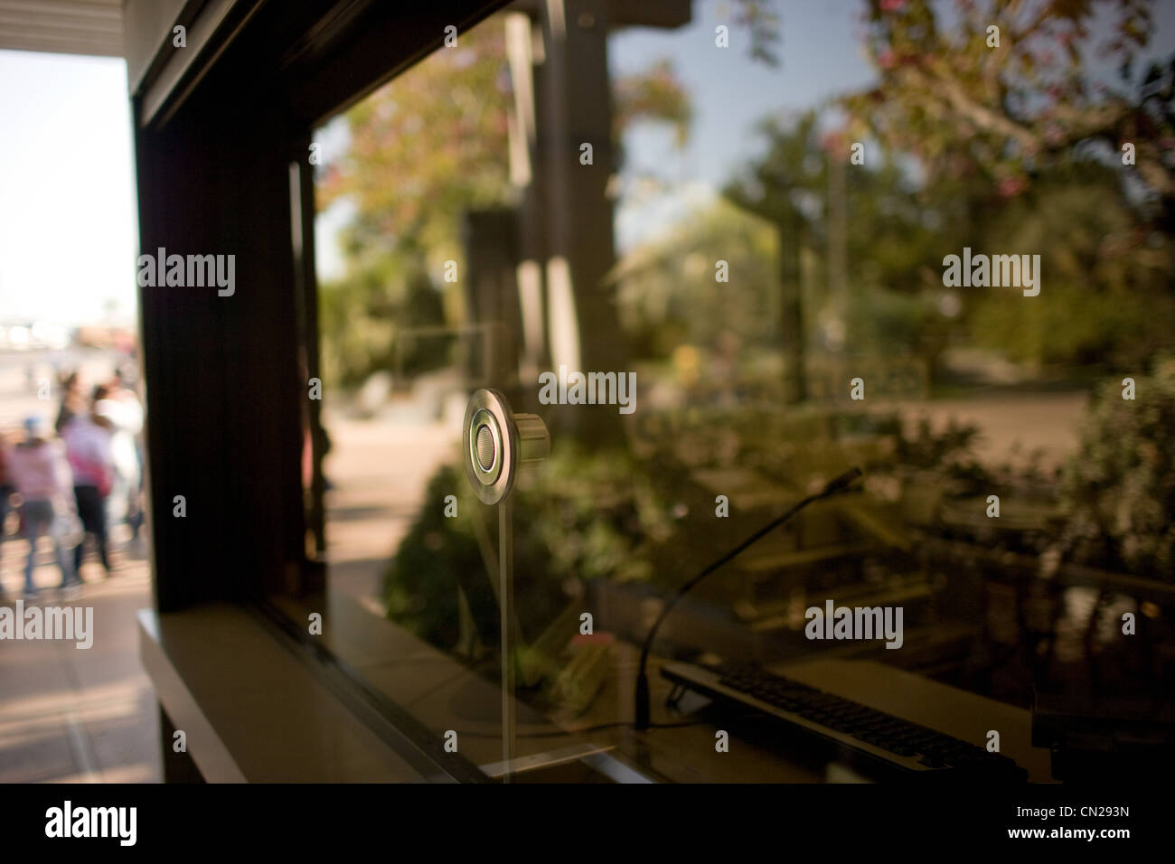 Ticket booth window Stock Photo - Alamy