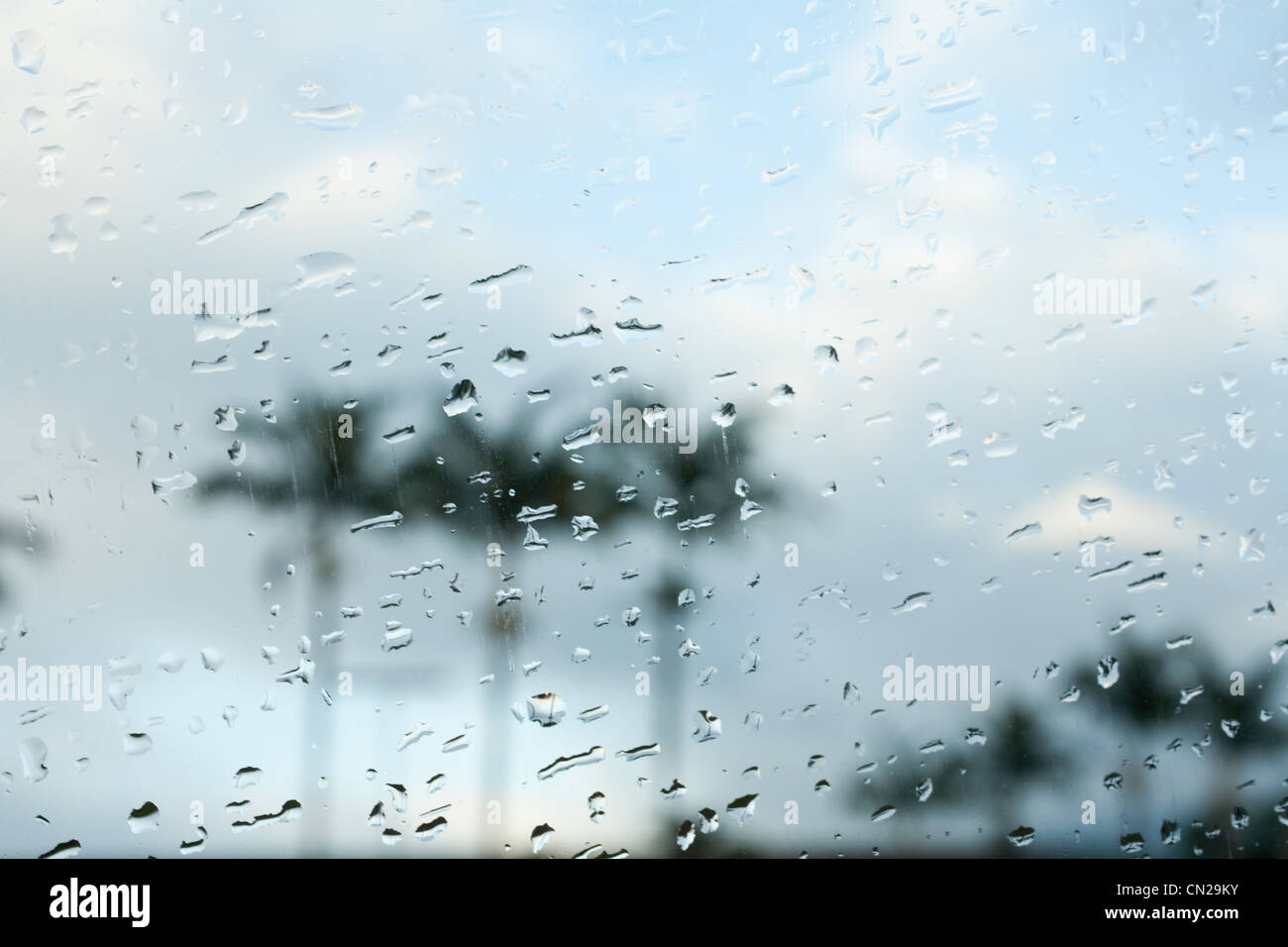 Raindrops on car window Stock Photo - Alamy