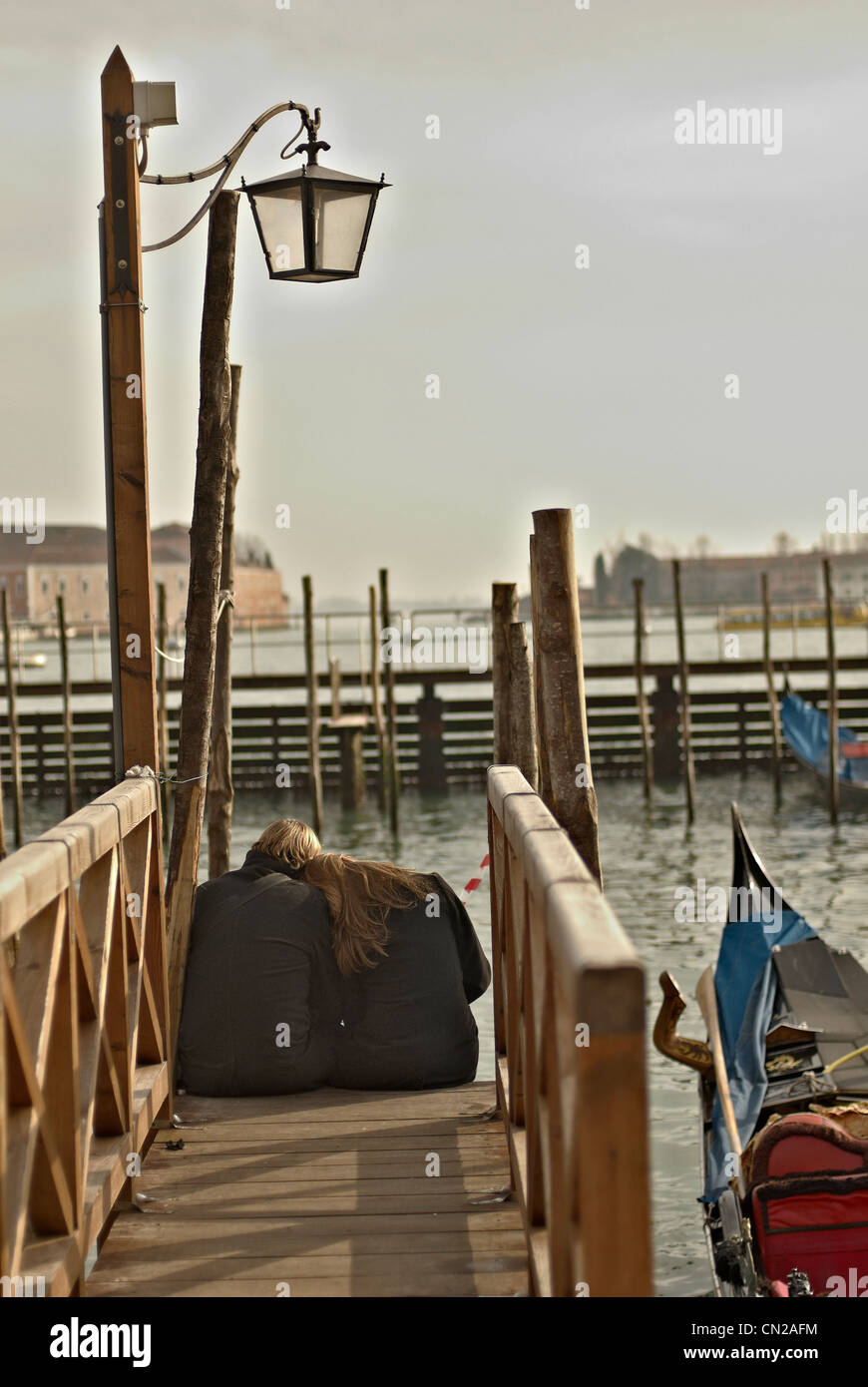 Romantic scene in Venice Stock Photo - Alamy