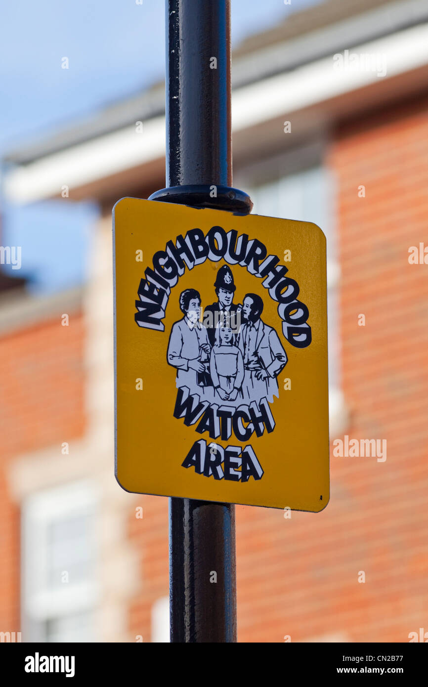Neighborhood watch area sign hi-res stock photography and images - Alamy