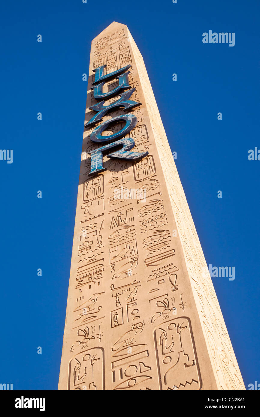 Entry sign to the Luxor Hotel, Las Vegas, Nevada USA Stock Photo - Alamy