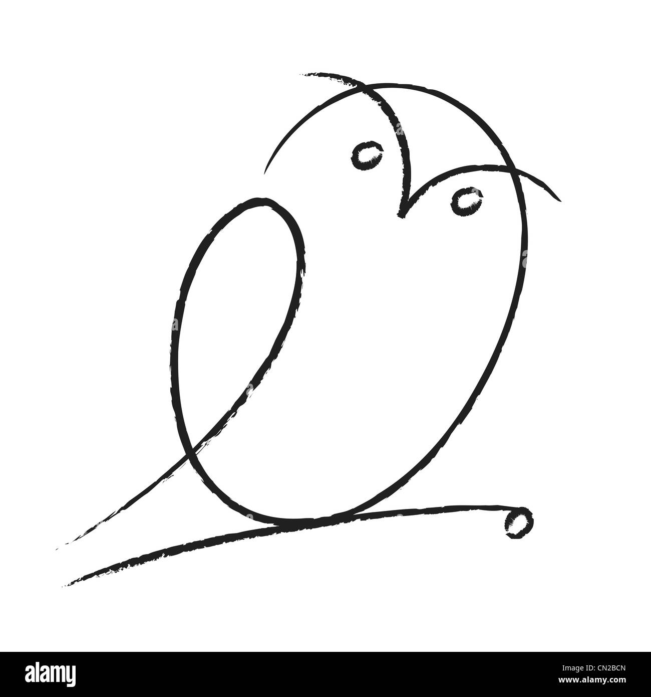 Owl cartoon Black and White Stock Photos & Images - Alamy