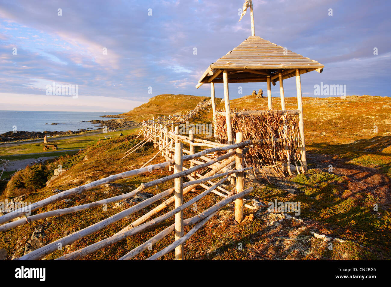 View of Norstead the Viking Village & Port of Trade, L'Anse aux Meadows ...