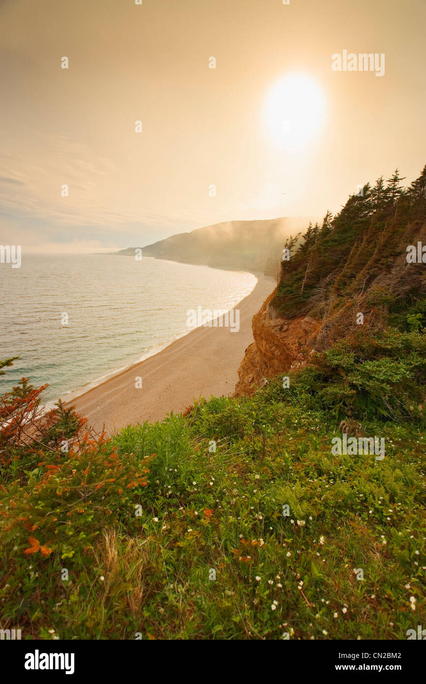 View of St. George's Bay at sunset, Port au Port Peninsula, Sheaves ...