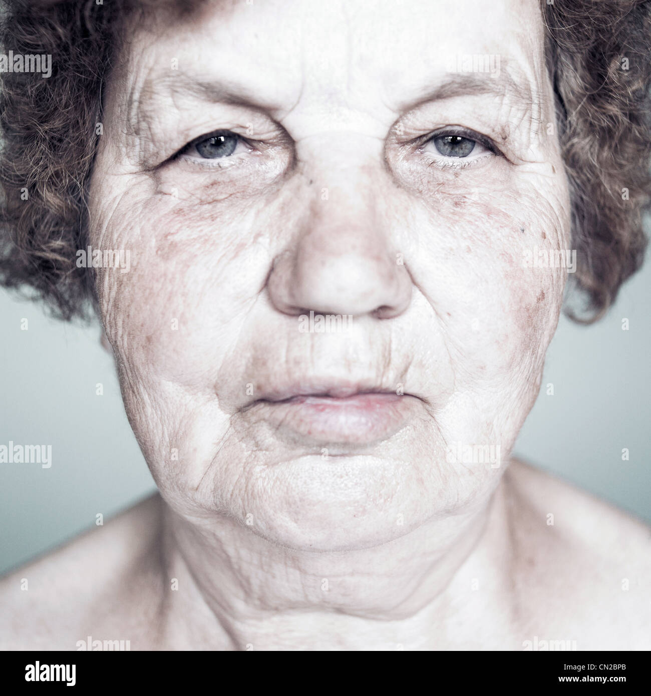 Gracious senior lady portrait on white background Stock Photo - Alamy