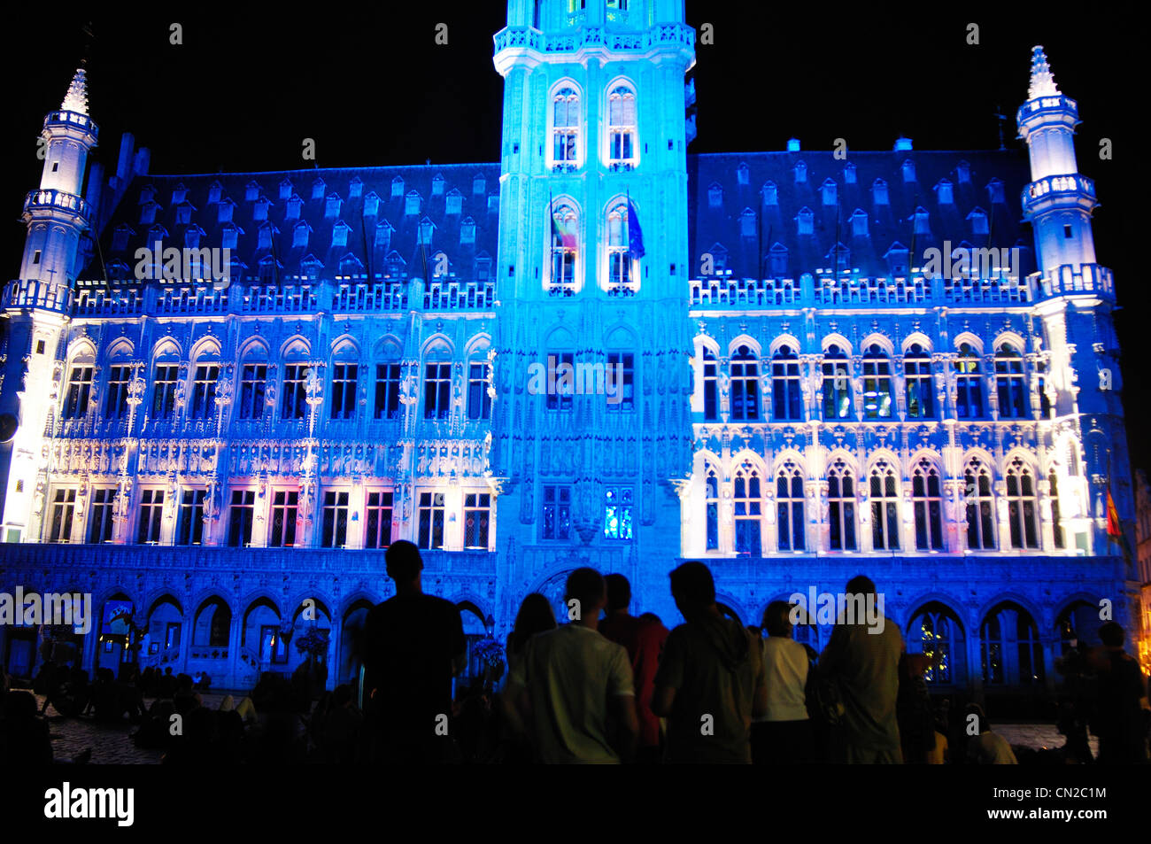 Belgium, Brussels, Grand Place Square, Light Show Stock Photo - Alamy