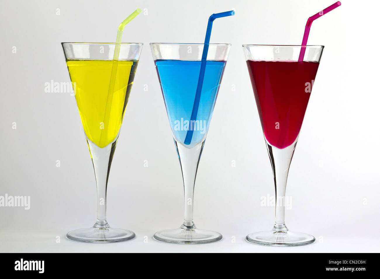 Trio of Colorful Cocktails Stock Photo - Alamy