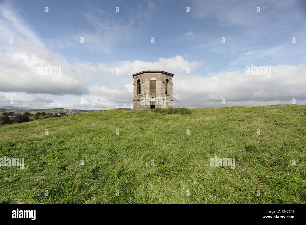 Remains of Castle Semple Temple, or Hunting Tower, built in the 1700's ...