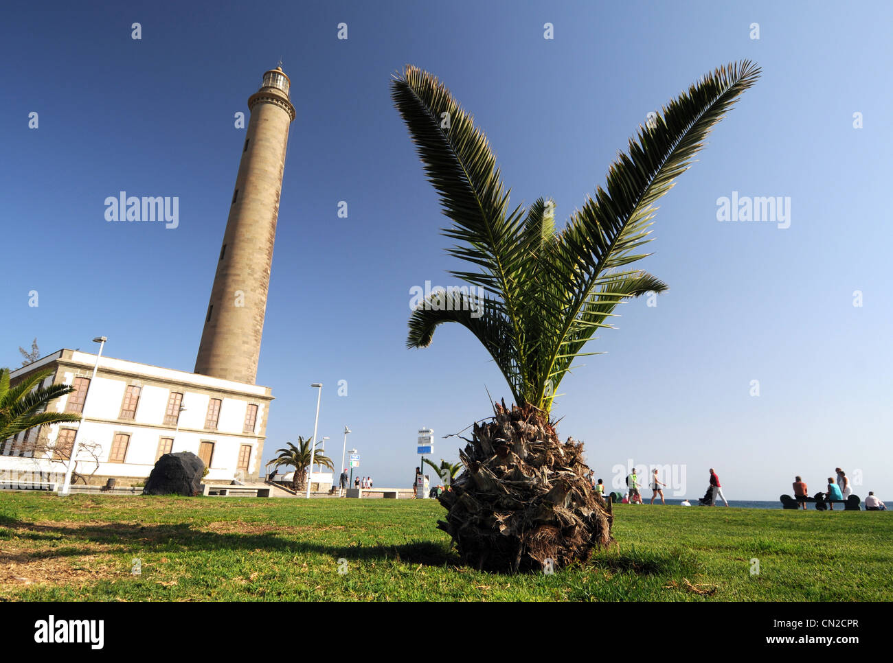 Lighthouse, Maspalomas lighthouse, Gran Canaria, Canary Islands Stock ...