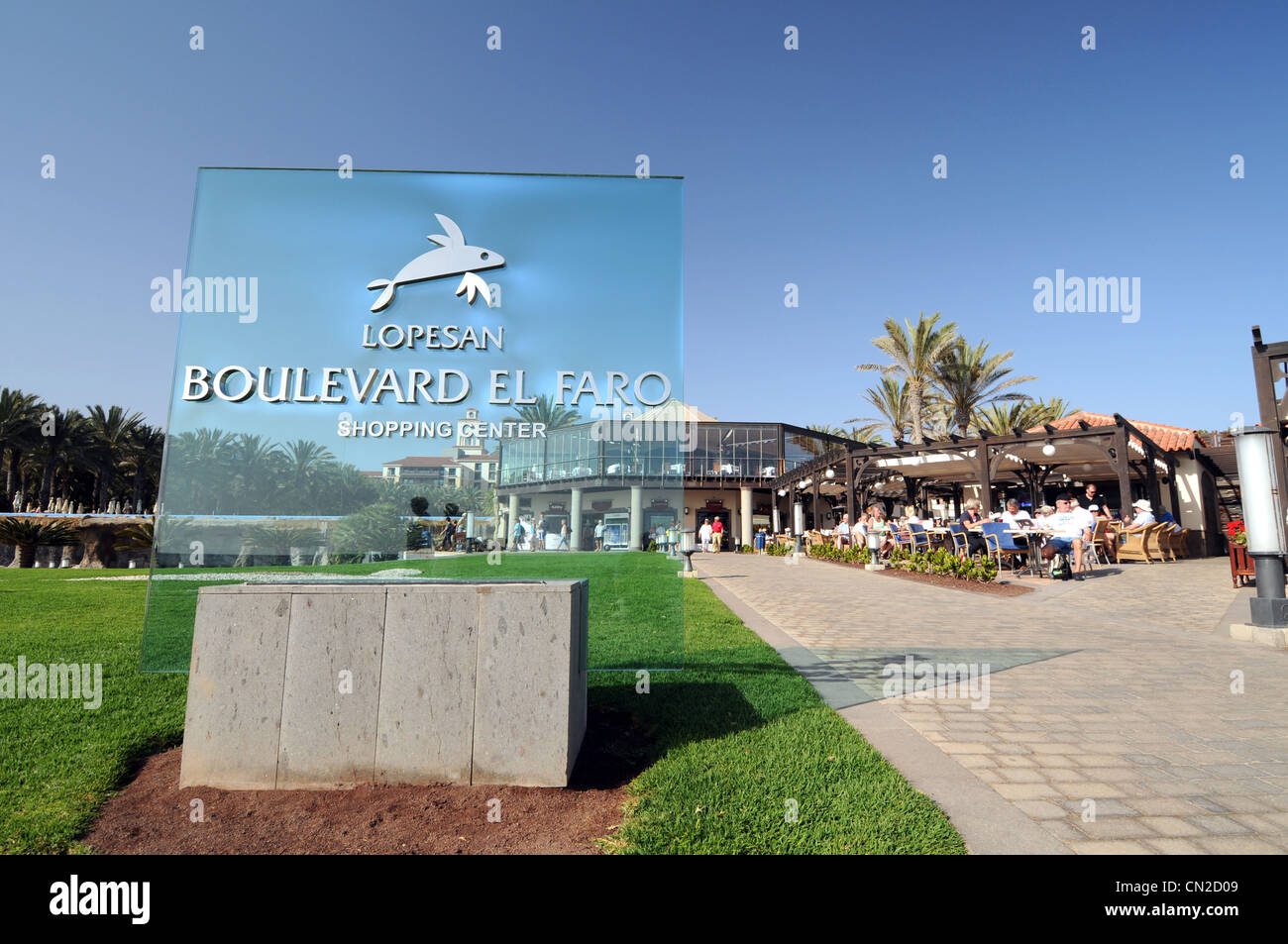 Boulevard El Faro shopping centre, Maspalomas, Gran Canaria, Canary ...