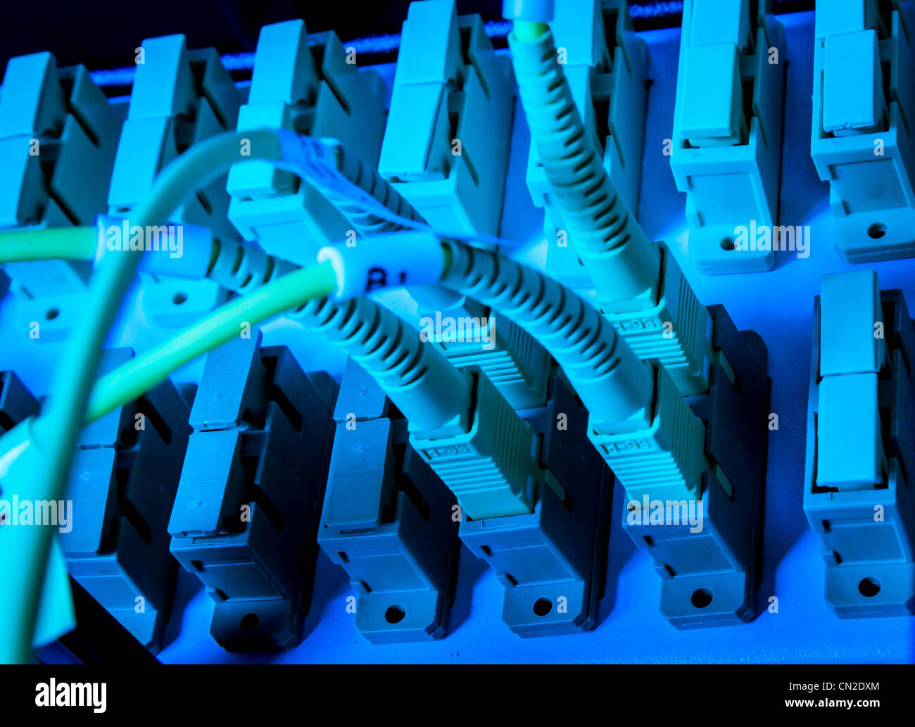 optic fiber hub as part of internet infrastructure Stock Photo - Alamy