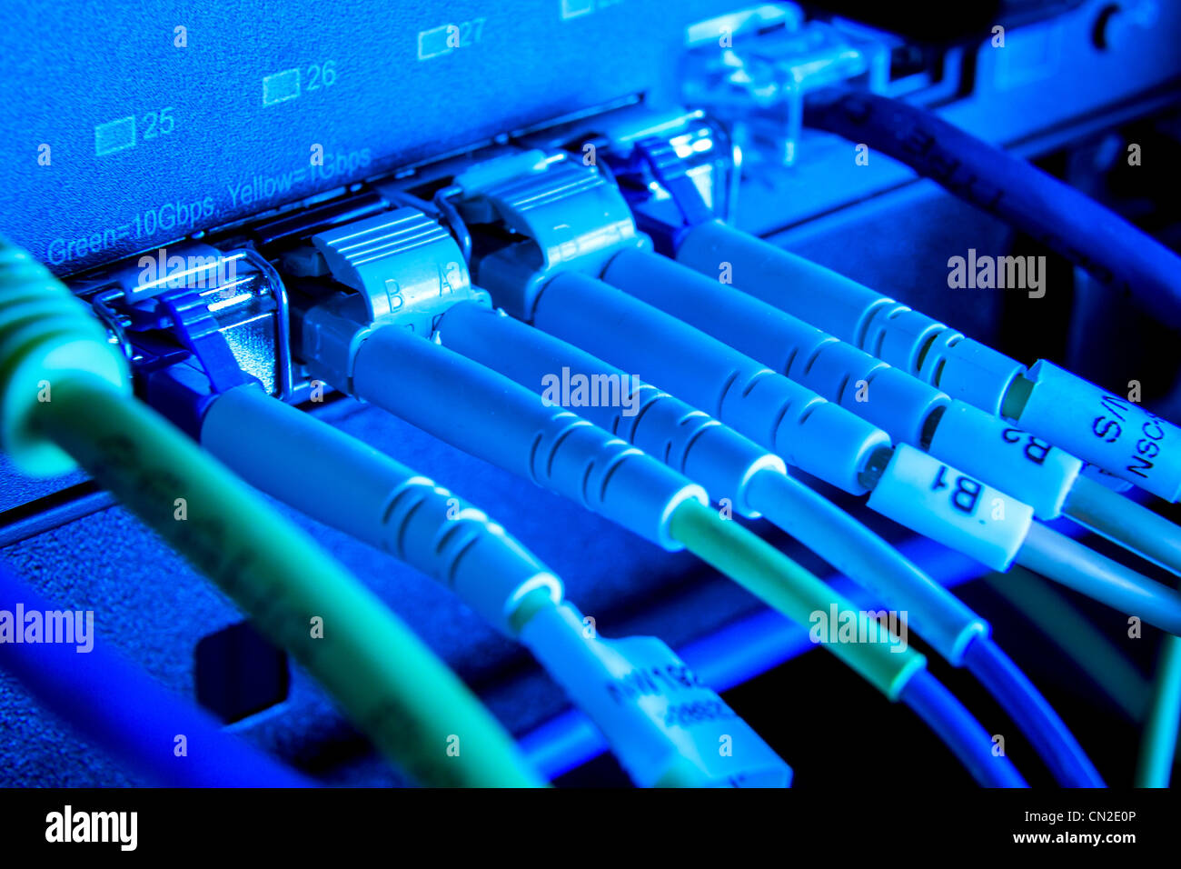optic fiber hub as part of internet infrastructure Stock Photo - Alamy