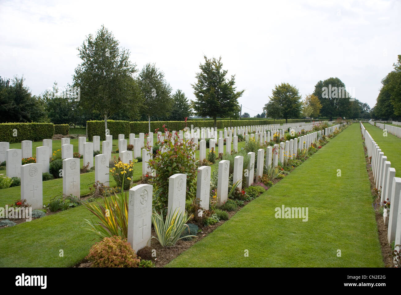 British Commonwealth War Graves Commission Cemetery in Bayeux, Normandy ...