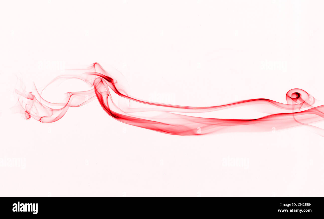 Horizontal Line of Red Smoke Stock Photo - Alamy
