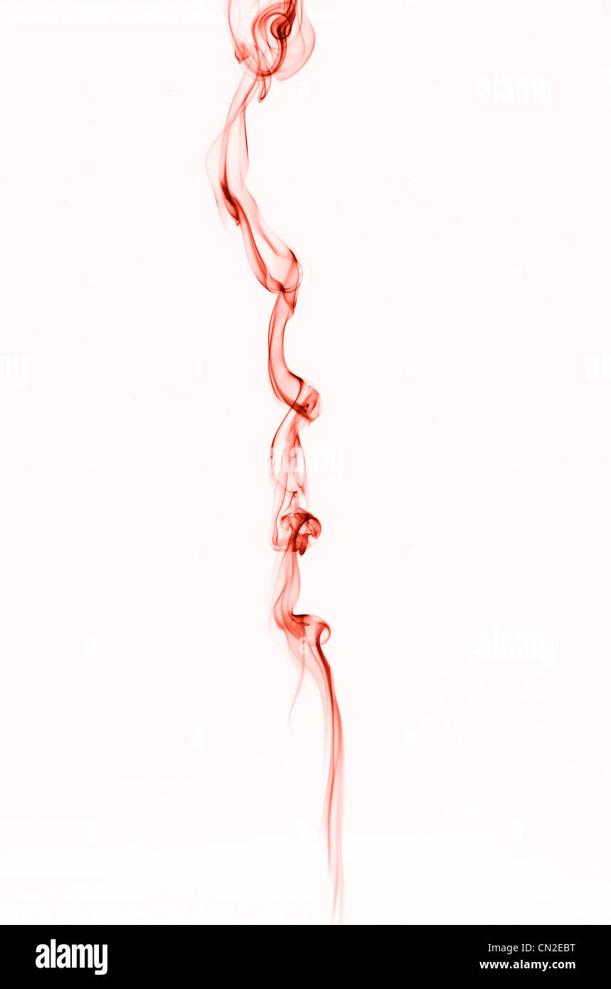 Vertical Line of Red Smoke Stock Photo - Alamy