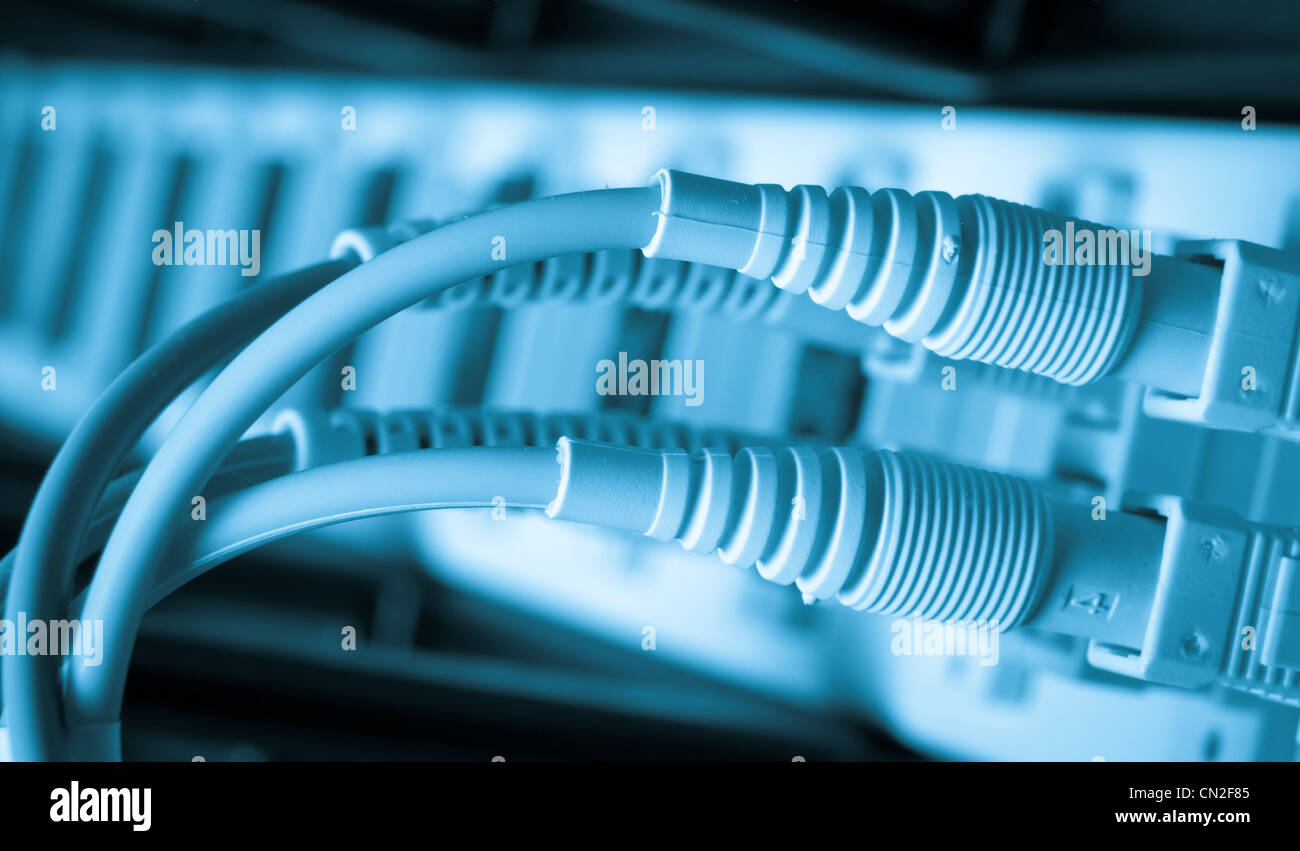 optic fiber hub as part of internet infrastructure Stock Photo - Alamy