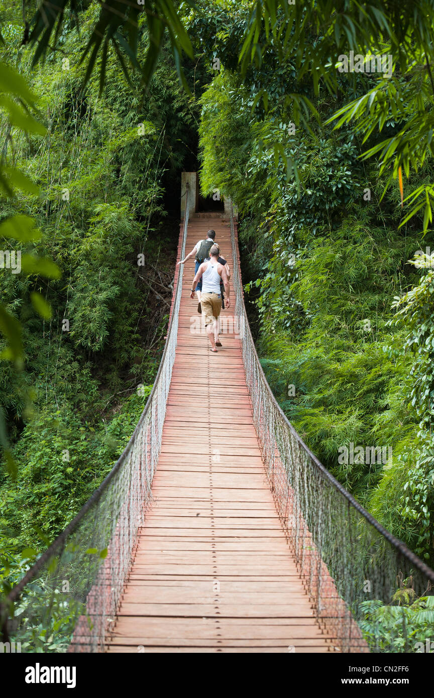 Cambodia, Ratanakiri Province, near Banlung (Ban Lung), the suspension ...