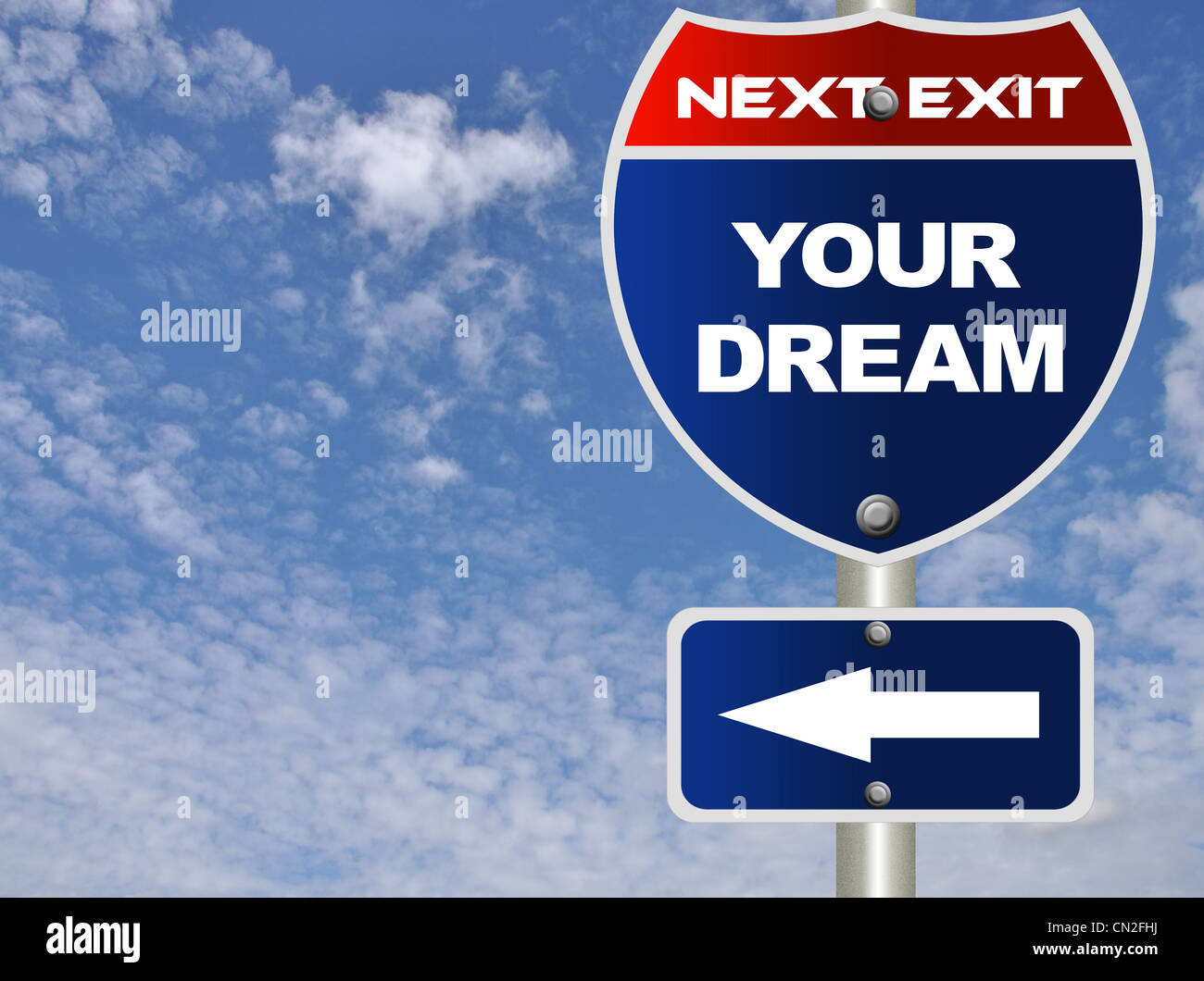Your dream road sign Stock Photo - Alamy