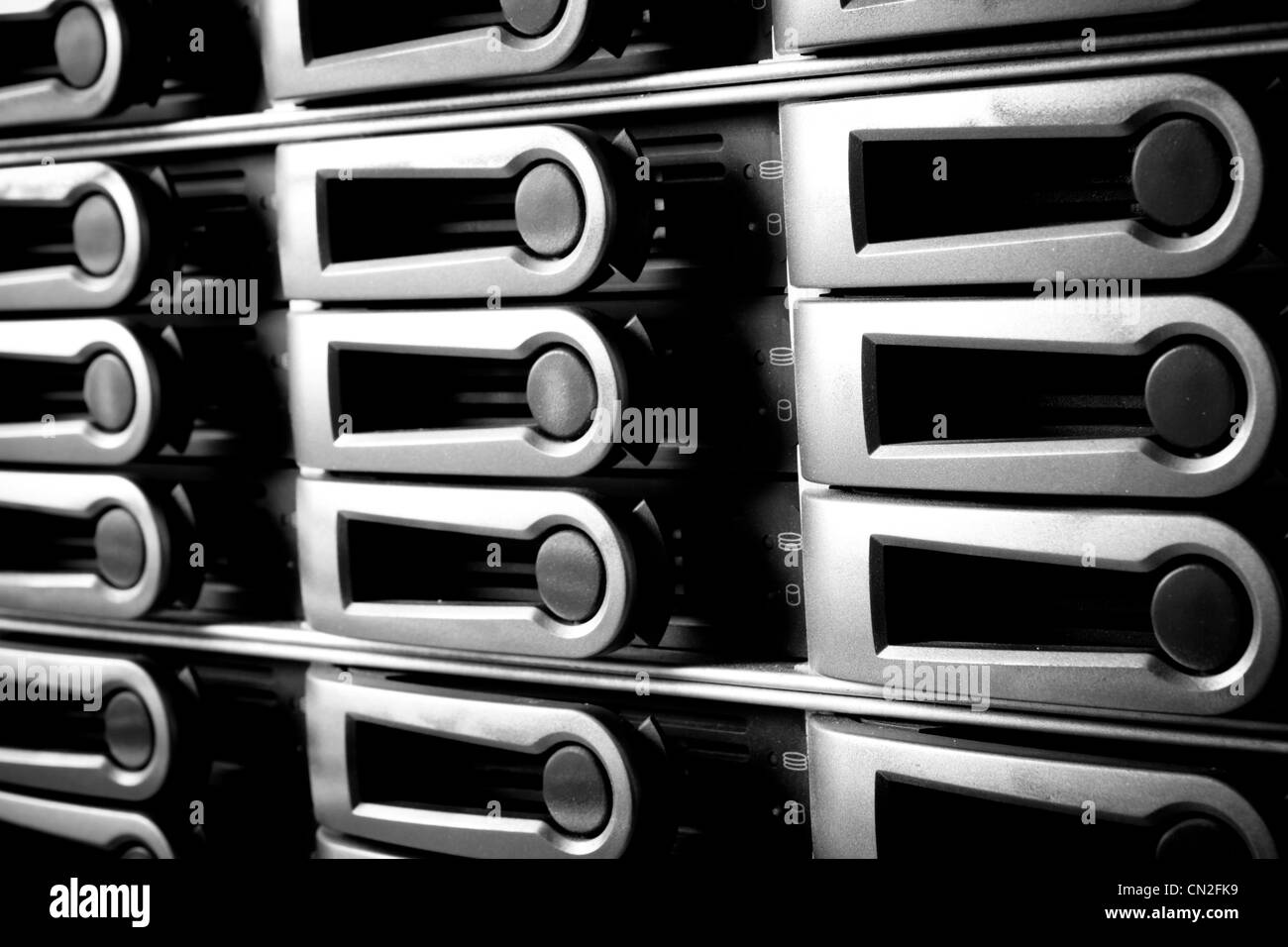 detail of data center with hard drives Stock Photo - Alamy