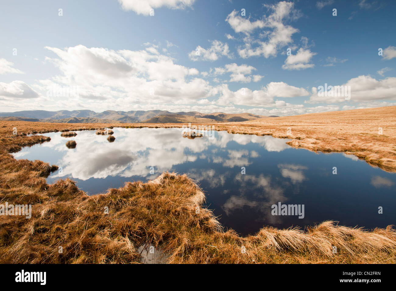 Peat hags near Loadpot Hill above Ullswater in the Lake District, UK ...