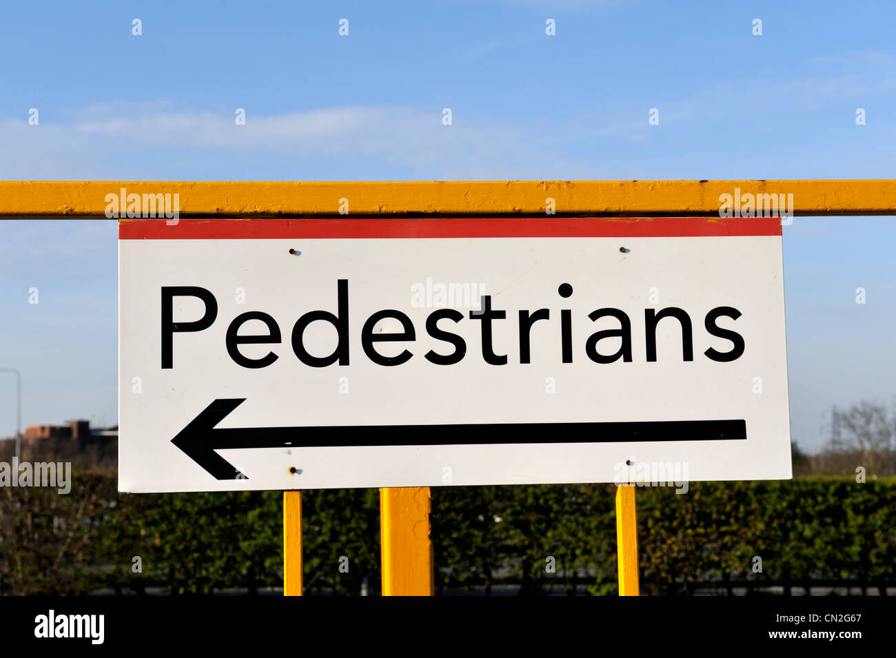 Pedestrians direction sign High Resolution Stock Photography and Images ...