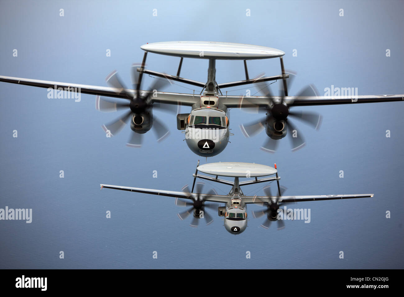 E-2D Advanced Hawkeye aircraft conduct a test flight near St. Augustine ...