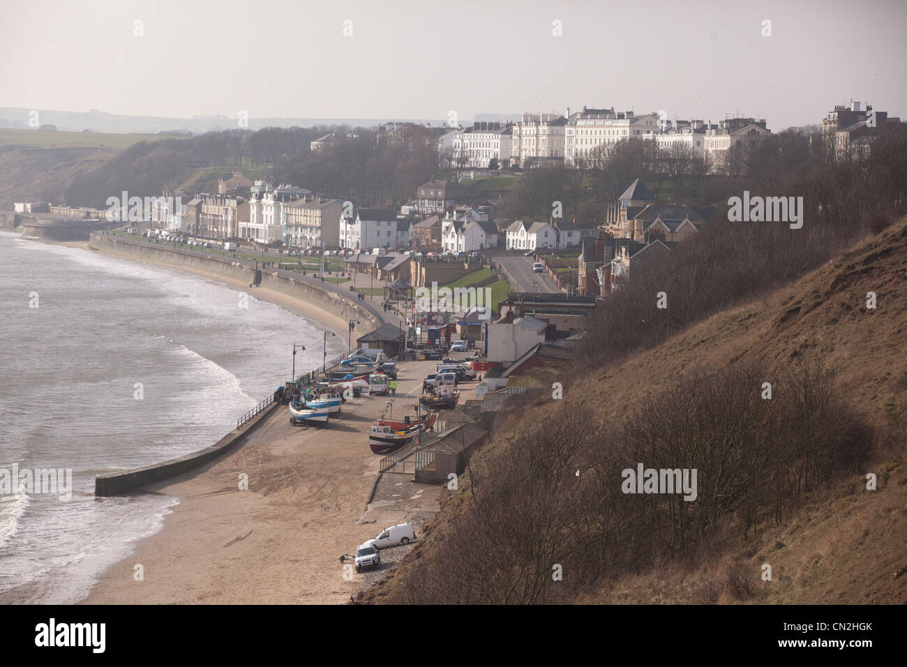 Filey Coble landing and beach Stock Photo - Alamy