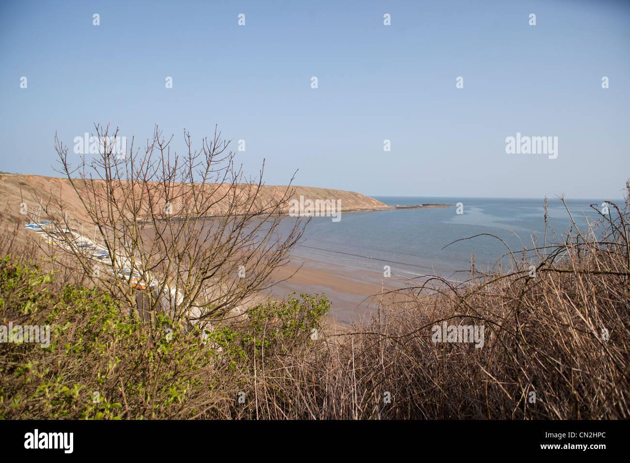 Filey Brig and the Country Carpark Stock Photo - Alamy