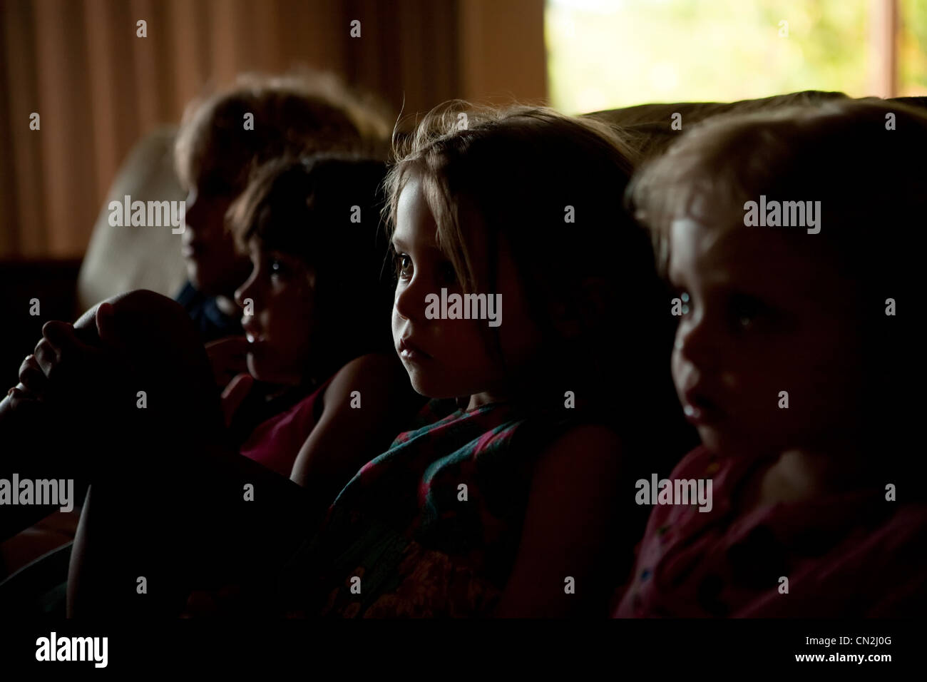 Children watching television Stock Photo - Alamy