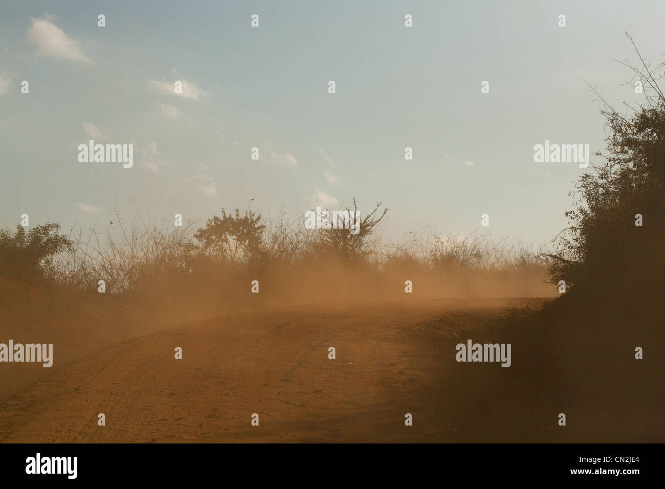 Dusty road, Tanzania, Africa Stock Photo - Alamy