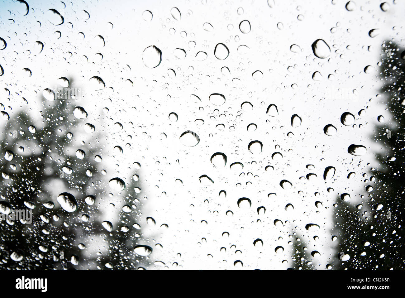 Raindrops on Window Stock Photo - Alamy