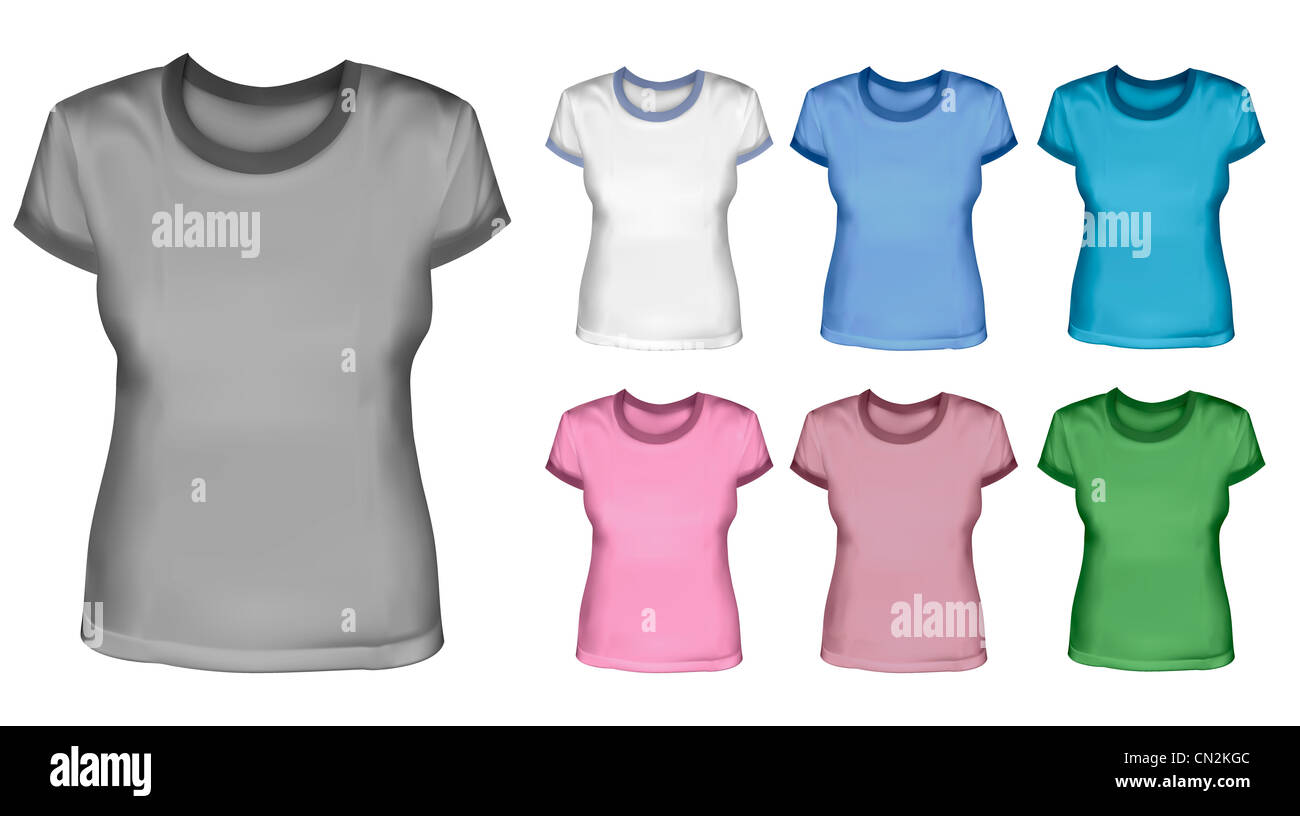 Set of female shirts Stock Photo - Alamy